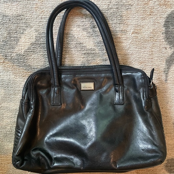 Perlina | Bags | Vintage Perlina Black Leather Purse | Poshmark